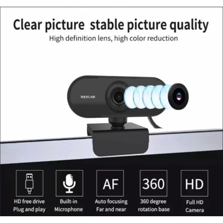 ICSEE 1080P FULL HD 2MP Livestream Webcam Video Call For PC Laptop With ...