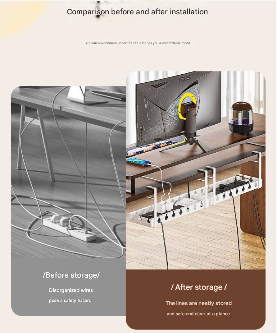 Under Table Storage Wire Organizer Storage Under table Storage Rack No ...