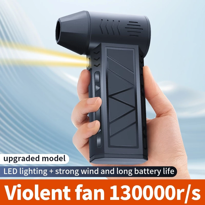 35m/s High-Speed Jet Fan with Flashlight – Brushless Motor Turbofan for ...