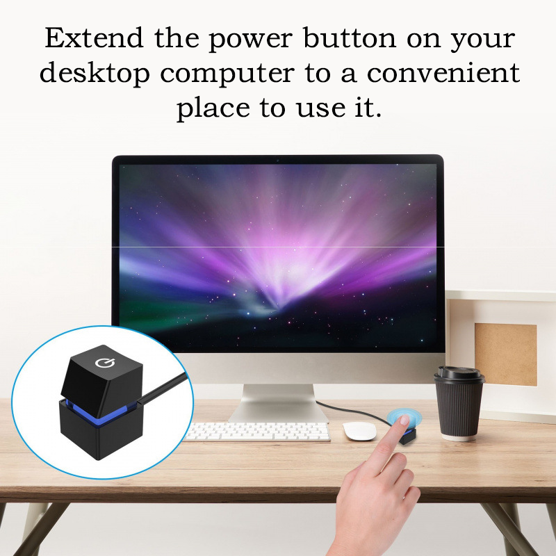 LED Colorful Light Desktop Computer Power External Switch Motherboard ...