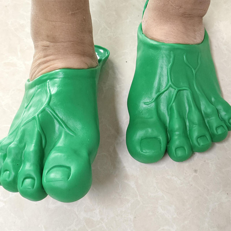Hulk Slippers Creativity Big Foots Slippers Simulation Barefoot ...