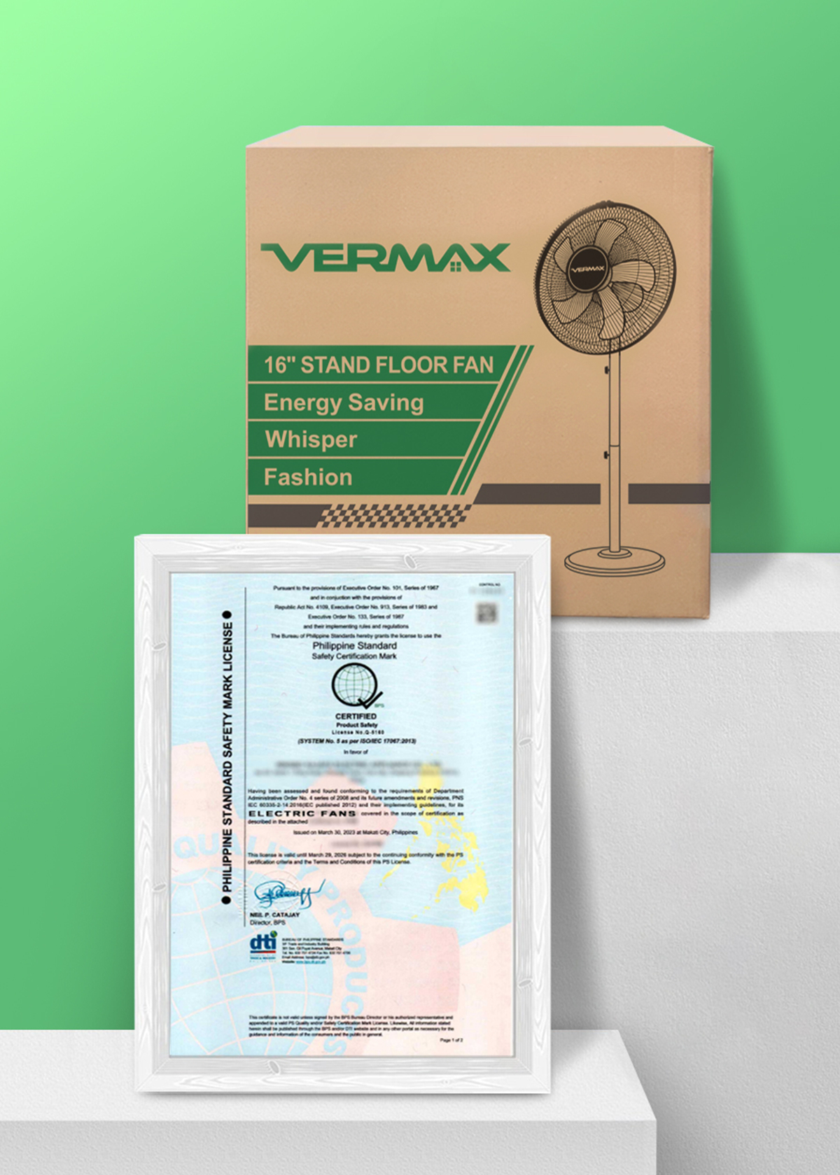 Vermax Electric Fan 16 Inch Adjusted Height Stand Fan Strong Wind ...