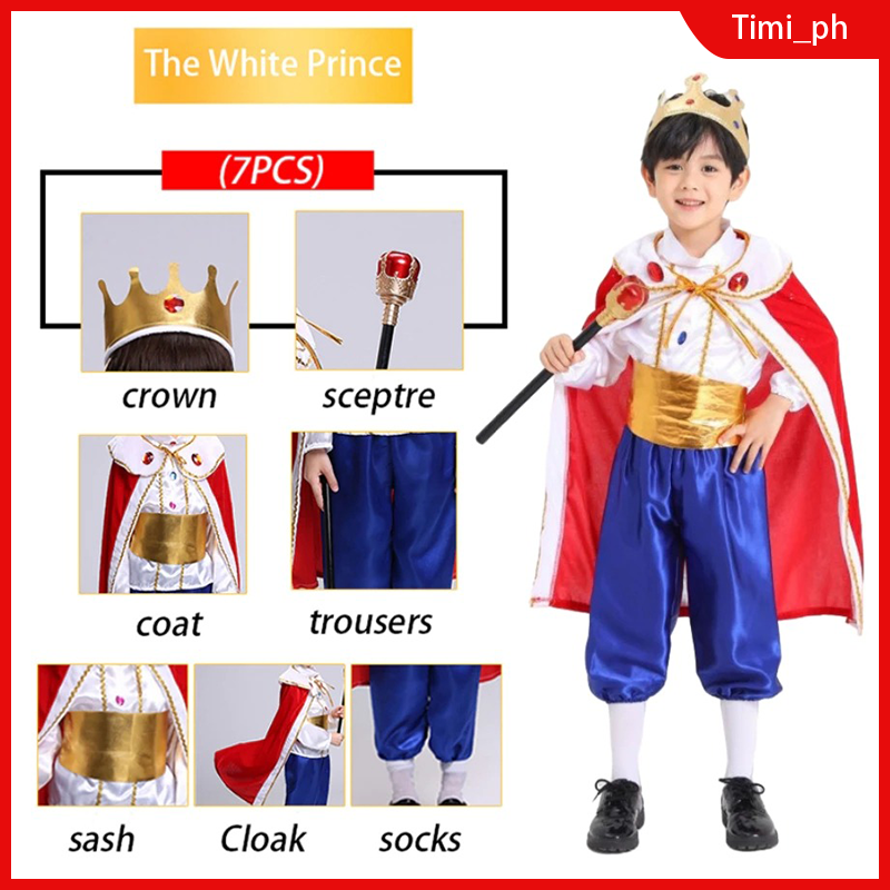 7PCS United Royal Prince Cosplay Costume King Cos Costume For kids ...