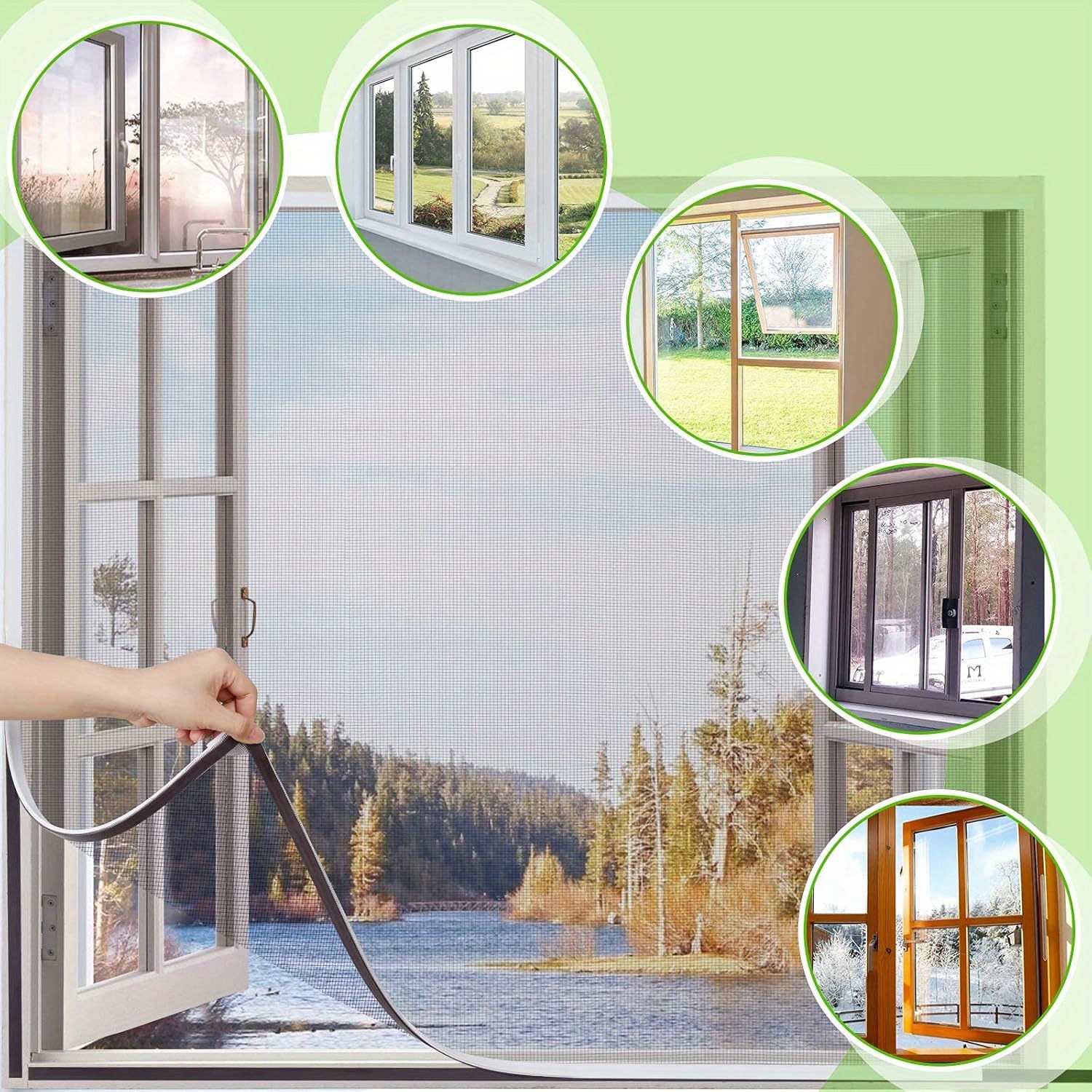 Ugrade Strong Magnetic Screen Window with Adjustable Frame DIY Custom ...