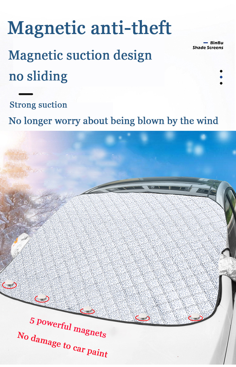 Upgraded 3 layers thickened car windshield cover car sun shade ...