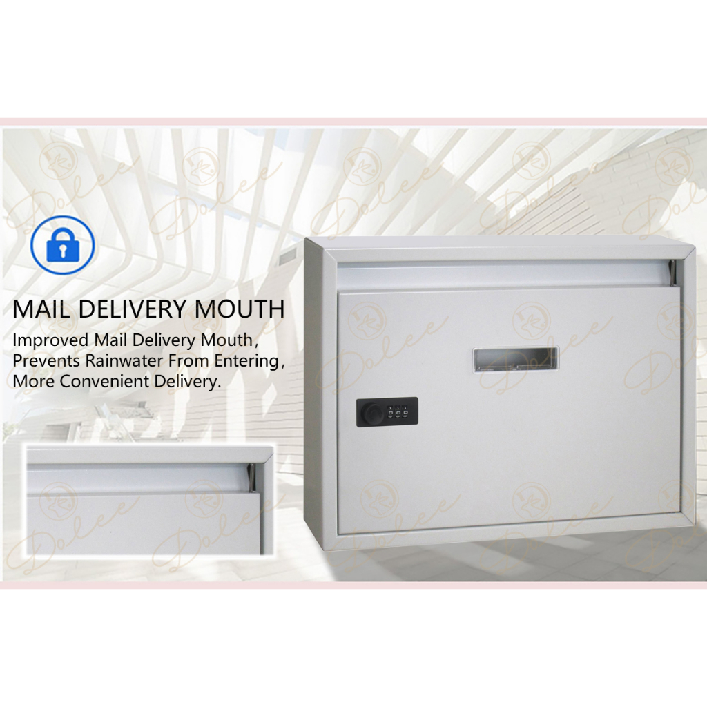 Letter Mailbox Post box with waterproof and Lockable Box with European ...