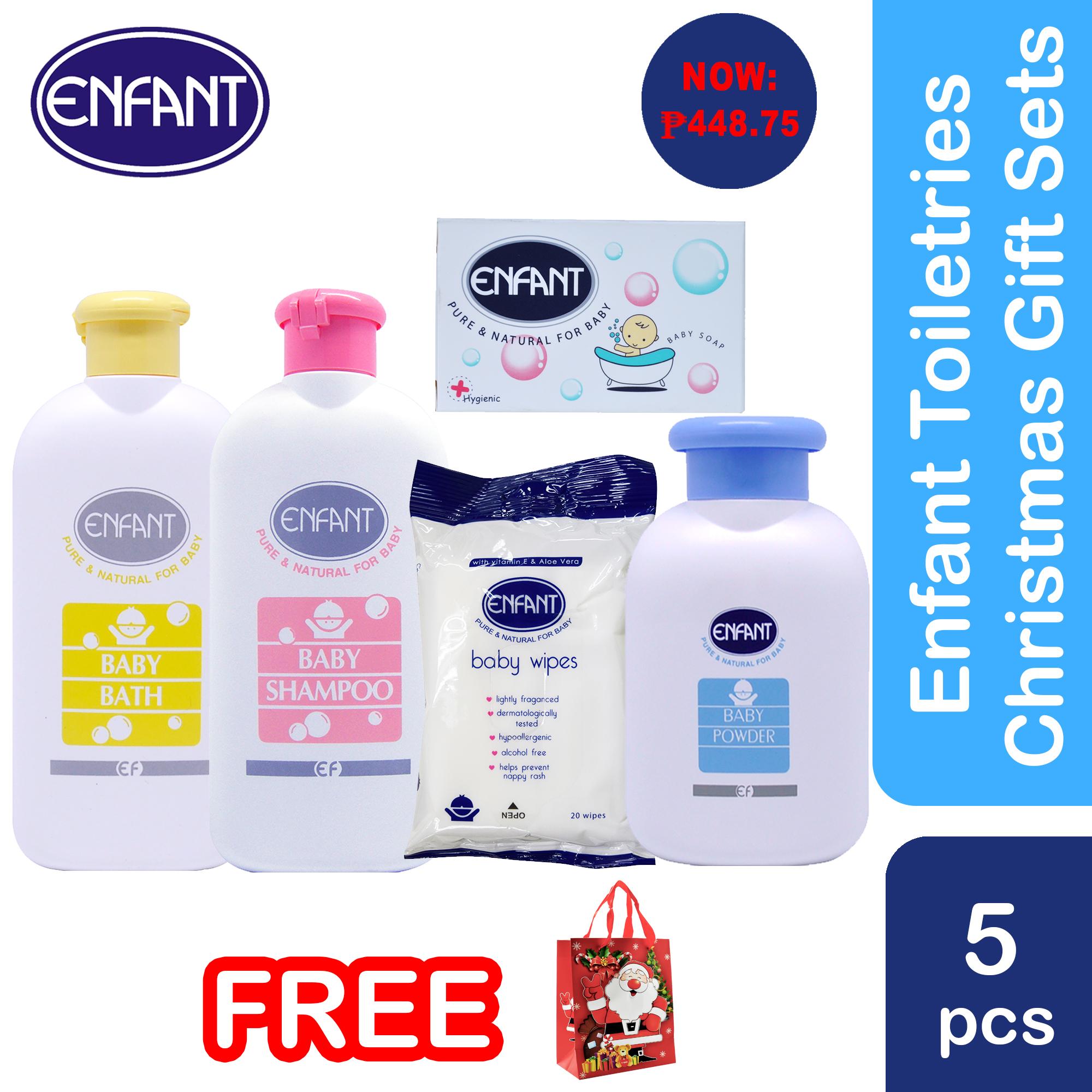 Enfant Toiletries Gift Sets 5pcs with free Paper Bag - baby bath, soap ...