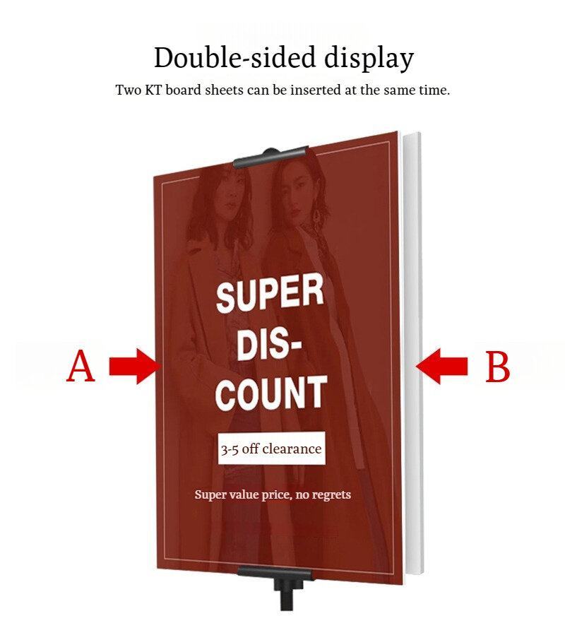Double sided Tripod display stand Height adjustable Banner Poster ...