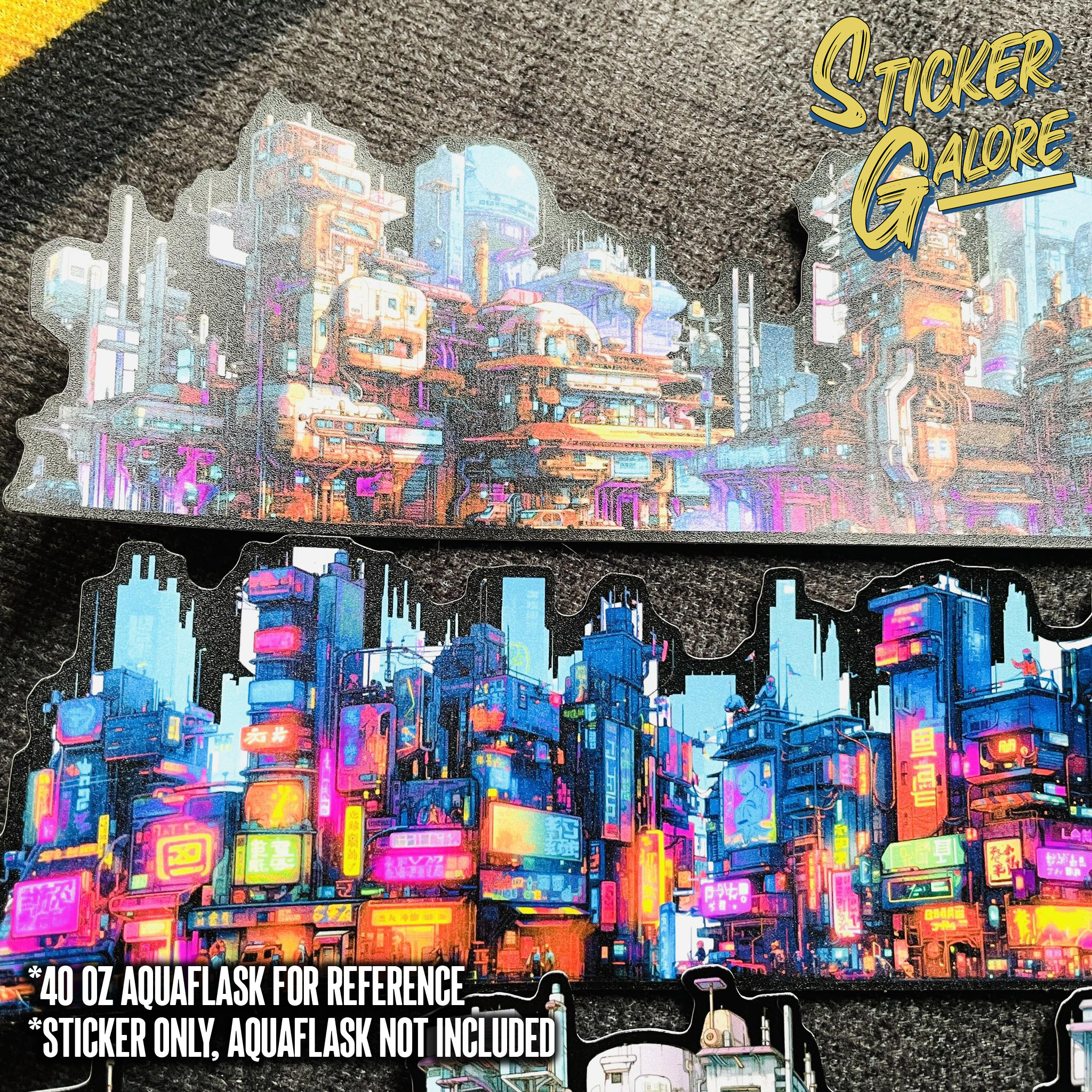 CYBERPUNK CITIES AQUAFLASK INFINITY STICKER (WATERPROOF AND SCRATCH ...