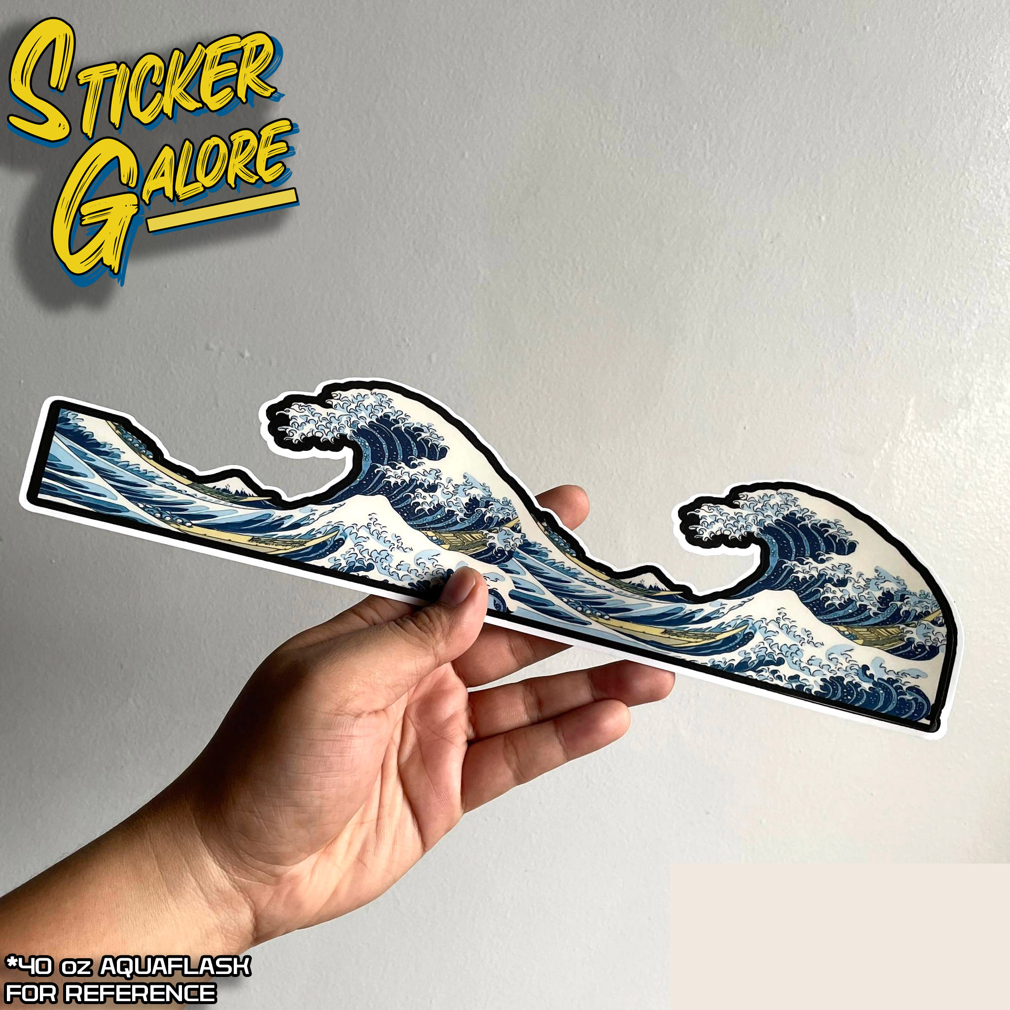 KANAGAWA WAVE INFINITY STICKER FOR AQUAFLASK (Waterproof and scratch ...