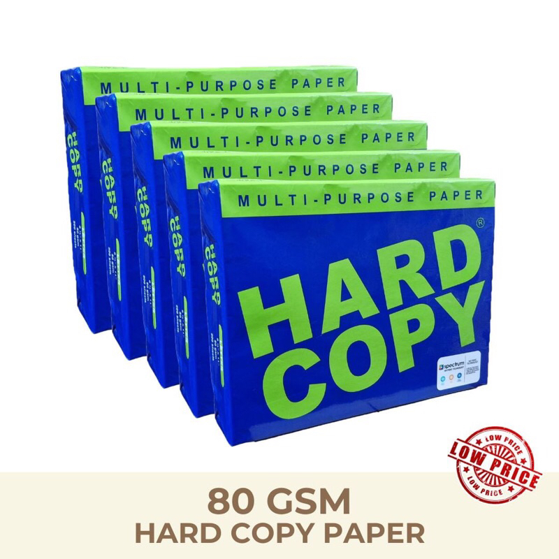 Hard Copy Bond Paper Short | A4 | Long 70gsm & 80gsm (sold per ream ...