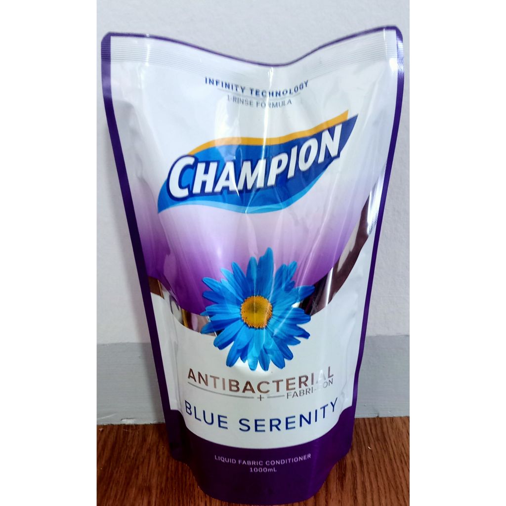 CHAMPION FABRIC CONDITIONER BLUE SERENITY 1L REFILL | Shopee Philippines