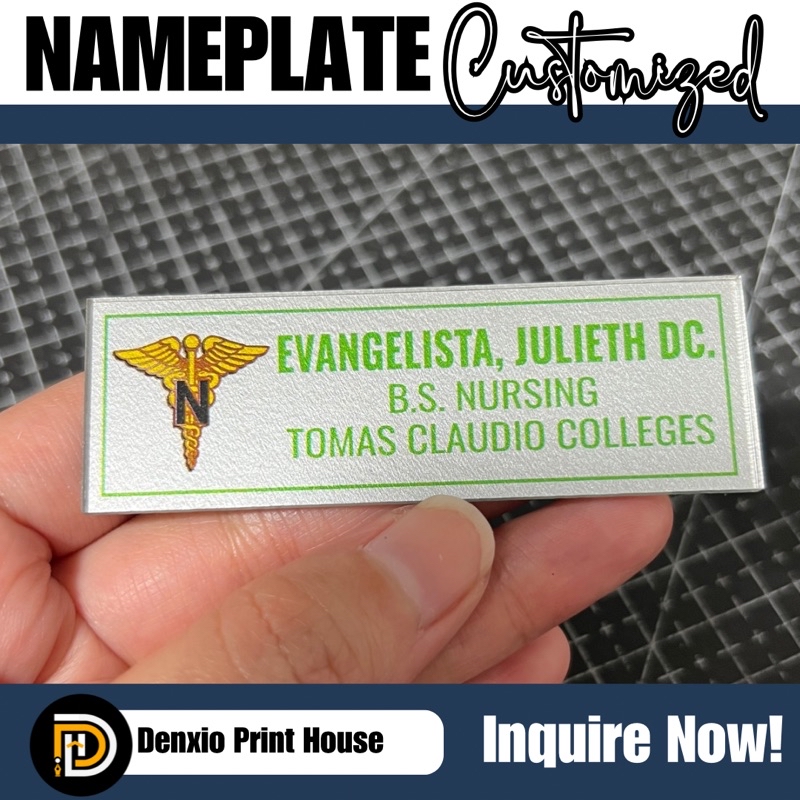 Customized Nameplate with Magnet | Acrylic Nameplate Personalized | 1x3 ...