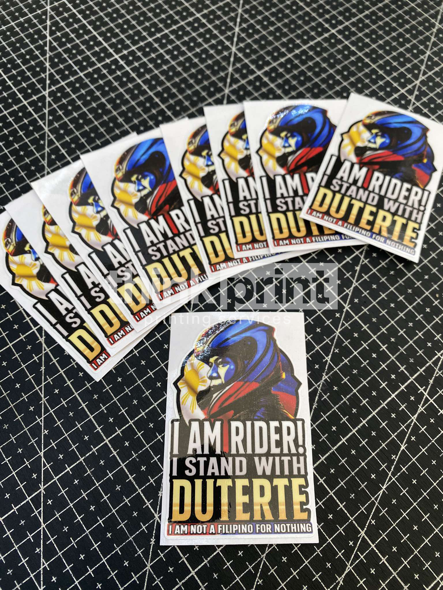 I Am Rider (I Stand with Duterte) Waterproof Vinyl Car/Motorcycle ...