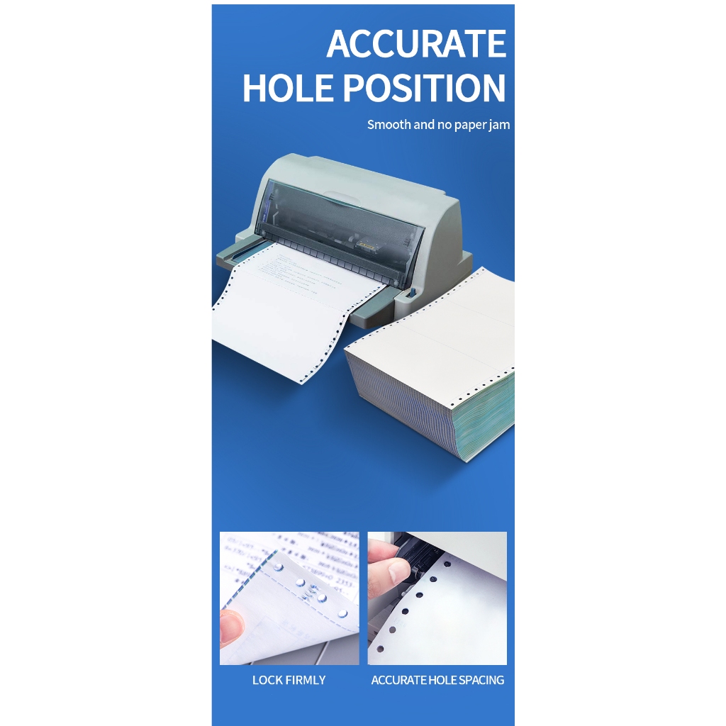 500 pages 2/3/4PLY Bisect Carbonless Continuous Paper 9.5*11Inch ...