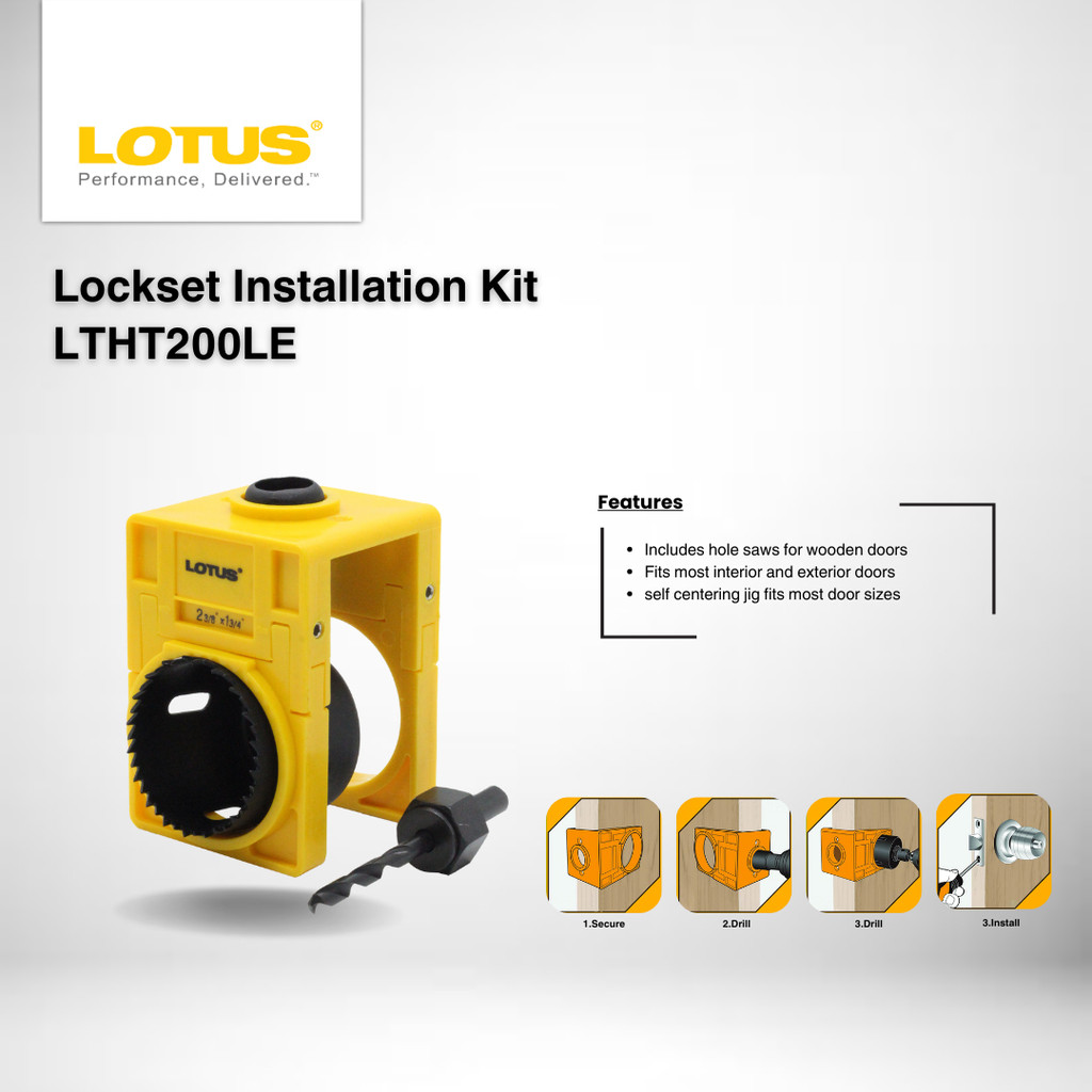 Lotus Lockset Installation Kit LTHT200LE - Door Hardware & Locks ...