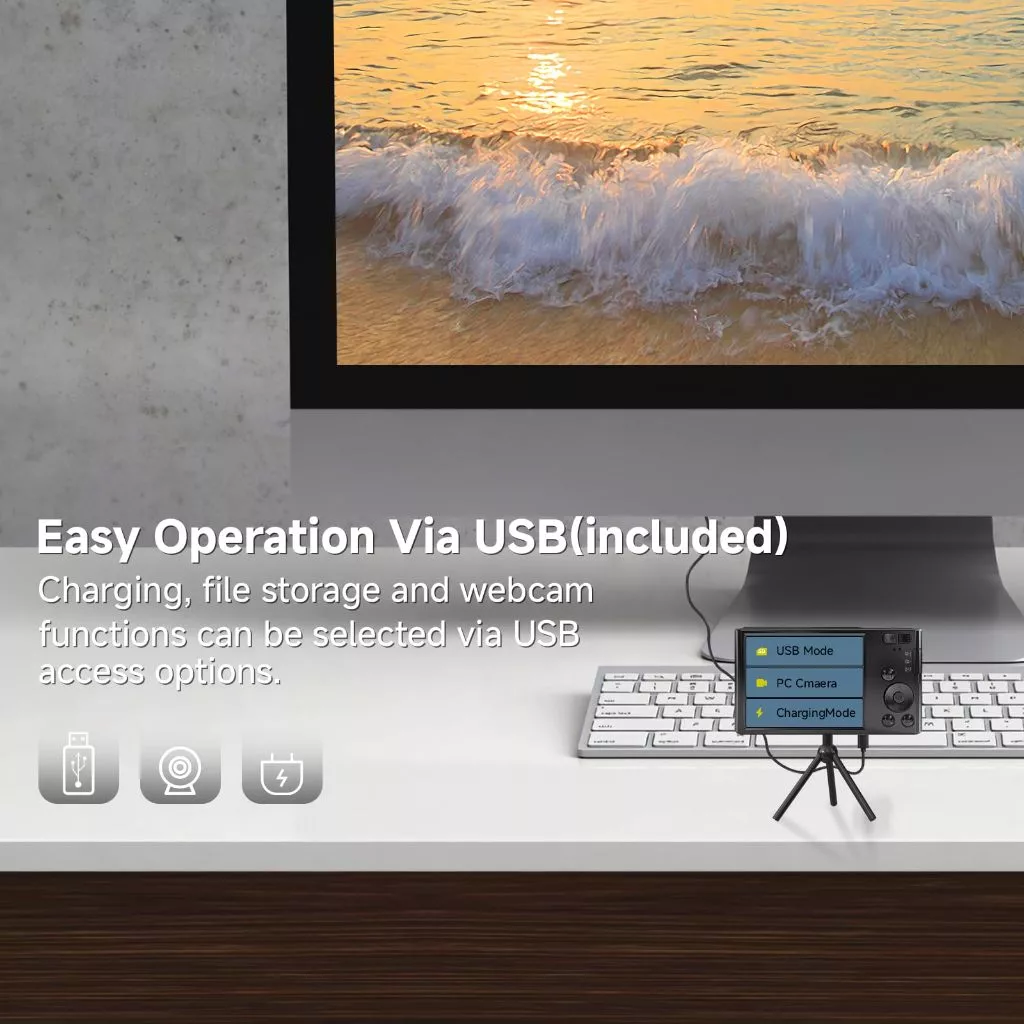 4K Digital Camera For Photography CCD Flash HD 16X ZOOM Digicam For ...