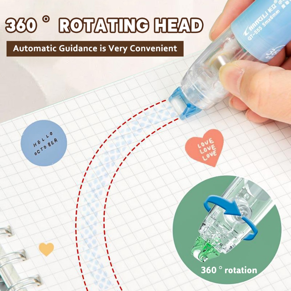 Replaceable Core Dots Glue Tape Student Craft DIY Retractable Double ...