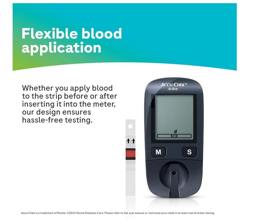 Accu Chek Active Glucometer Machine or Accu Chek Active Test Strips 10s ...