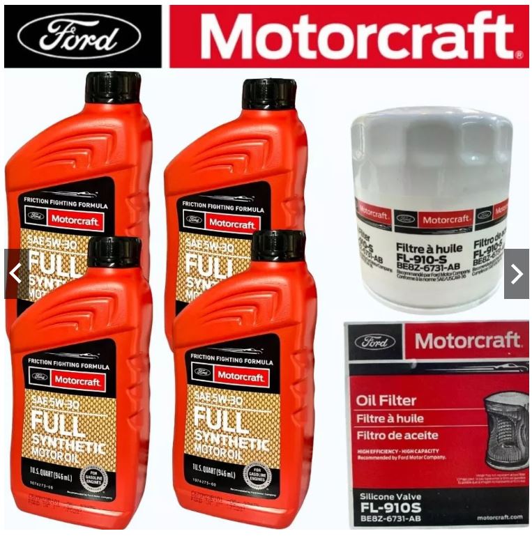 BUNDLE FORD MOTORCRAFT CHANGE OIL PACKAGE FOR ECOSPORT & FIESTA FULLY ...