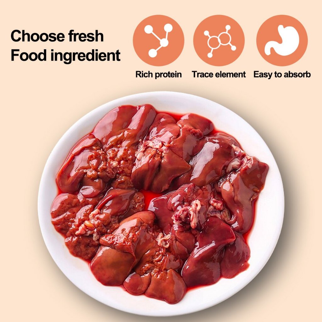Steamed Fresh Chicken Liver Rabbit Liver Pet Food Pet Treats for Dogs ...