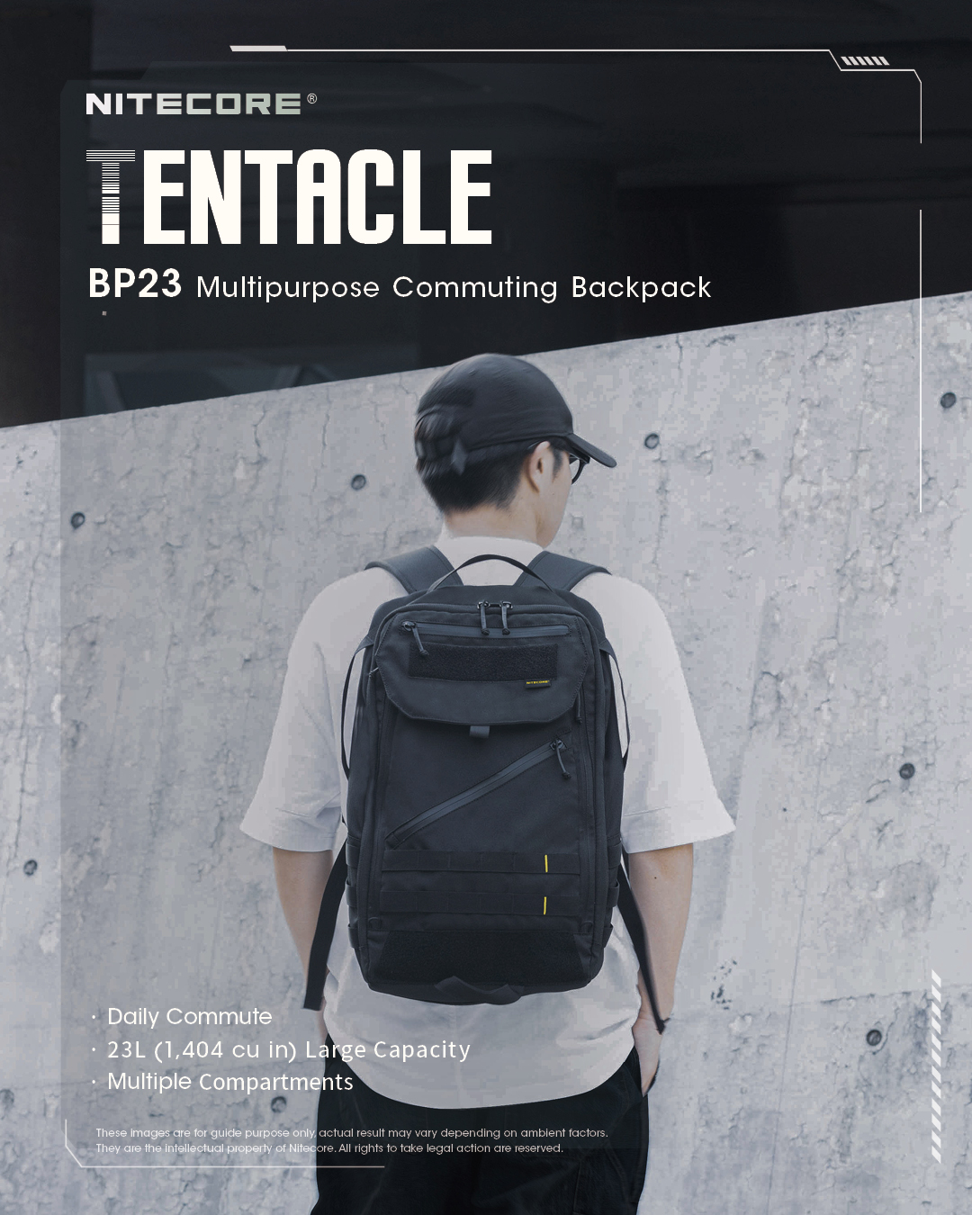 Nitecore BP23 Backpack 23L - Commuter Travel Water Resistant Backpack ...