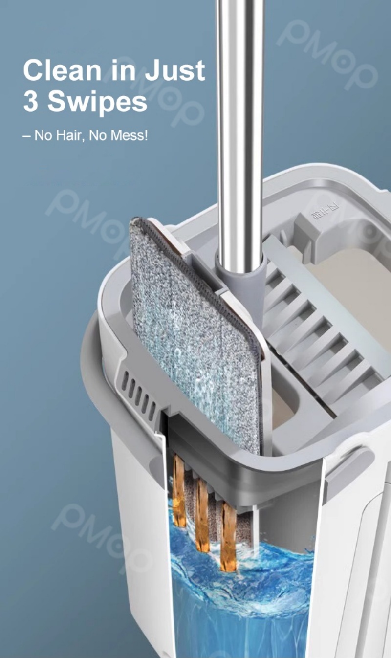 PMOP 360°Mop With Bucket Self Wash Dry wet separation Floor Mop 5 ...