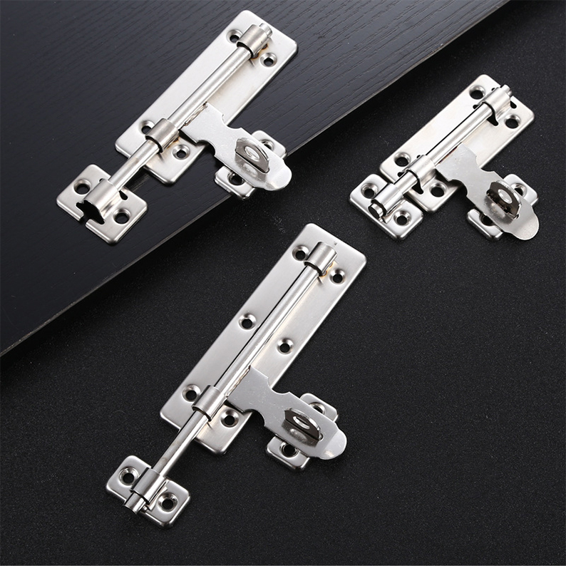 HS Stainless Steel Barrel Bolt Door Latch With Screws Hardware Door ...