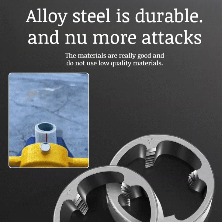 6pcs M10 thread PVC Pipe Threader NPT Thread Tap Die Set Powerful 1/2 3 ...