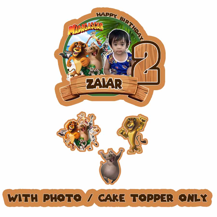 Customized MADAGASCAR Cake topper | Shopee Philippines