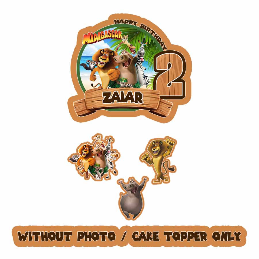 Customized MADAGASCAR Cake topper | Shopee Philippines