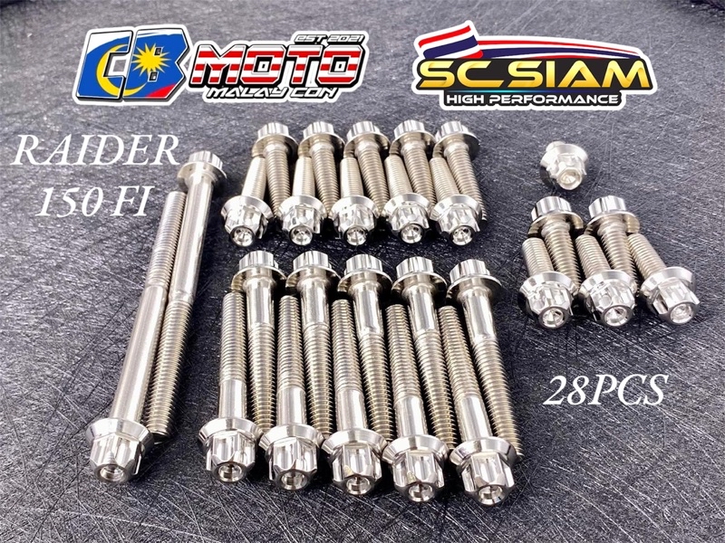CNC CRANKCASE BOLTS FOR / RAIDER 150 FI & CARB / WAVE 125 / SNIPER 150 ...