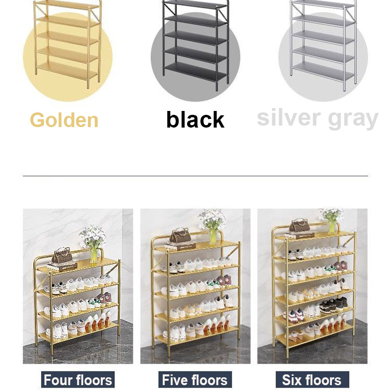 Foldable family shoe rack dormitory shoe rack, storage rack stainless ...