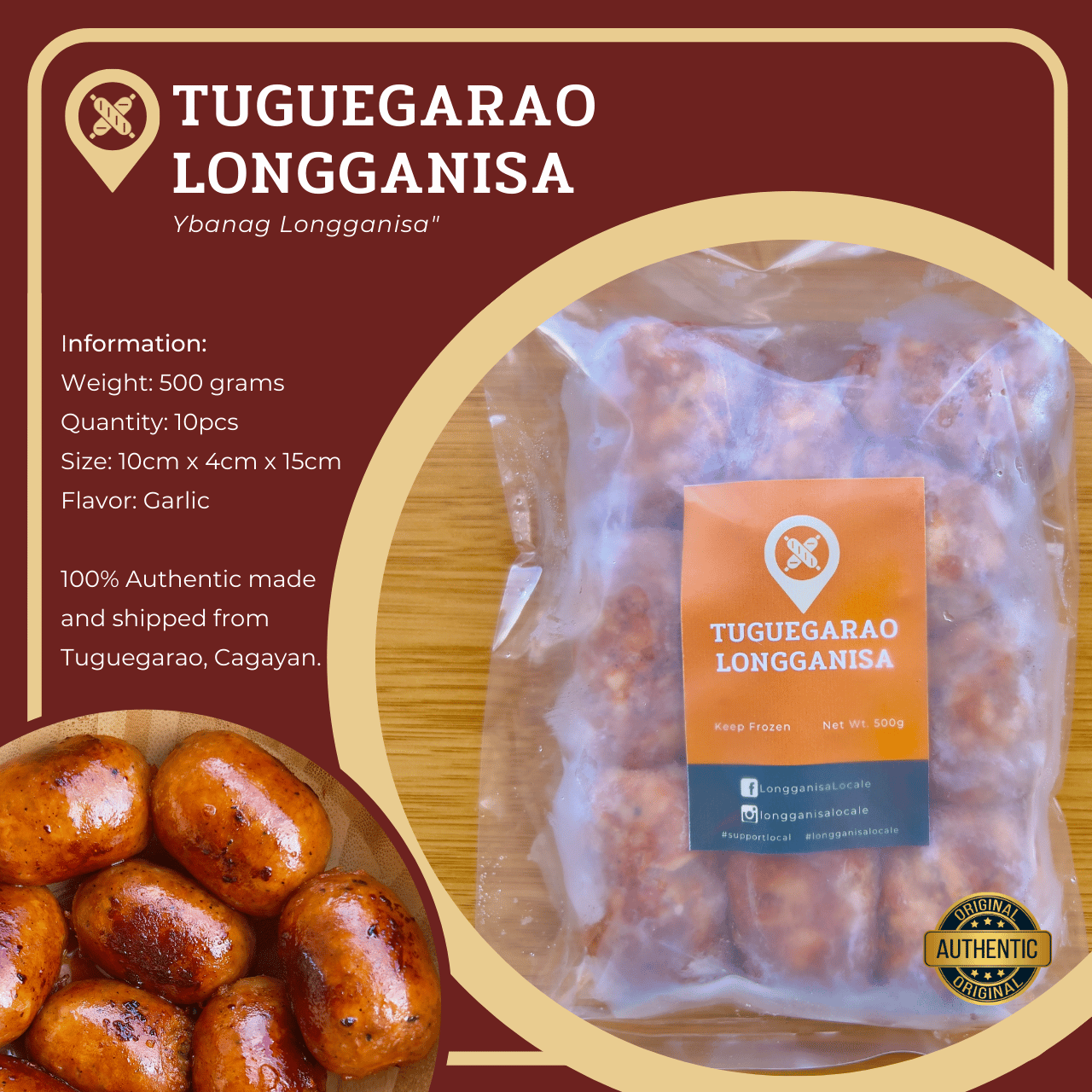 Tuguegarao Longganisa "Ybanag Longganisa" 500 grams | Shopee Philippines
