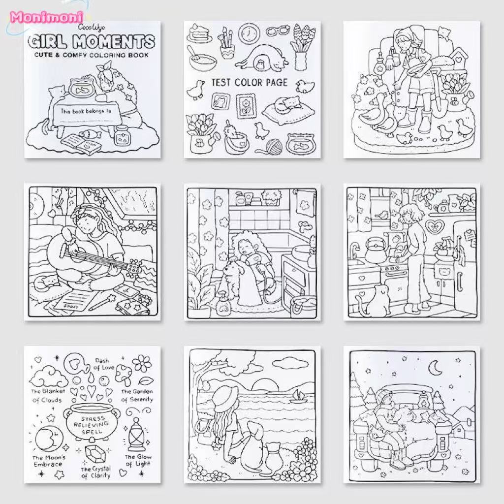 Cozy Atmosphere Relaxing Coloring Book For Adults And Teens Bold Easy ...