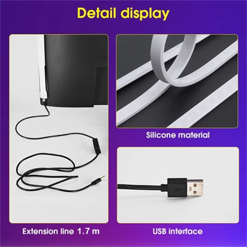 Computer Monitor Screen Ambient Backlight Color Real-Time Sync LED ...