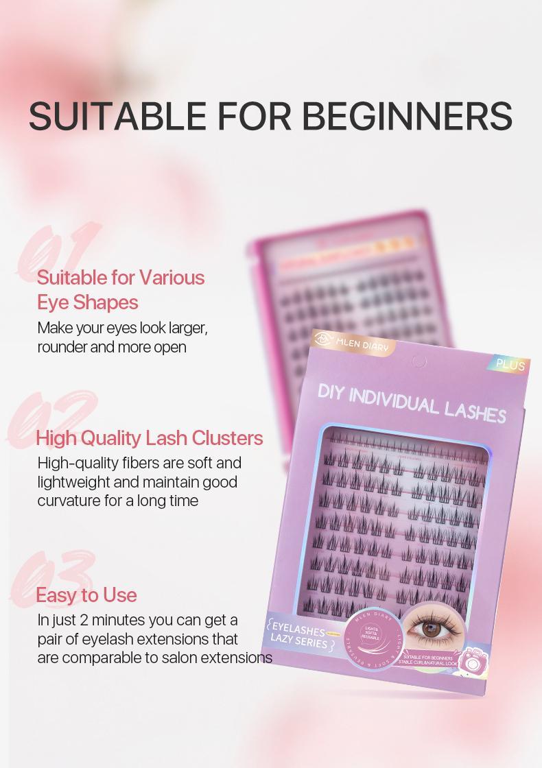 MLEN DIARY Eyelash Extension Sunflower Individual Lashes D Curl -DIY ...