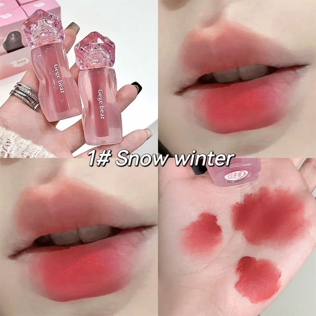 New Gege Bear Velvet mist cream Matte lip mud | Shopee Philippines