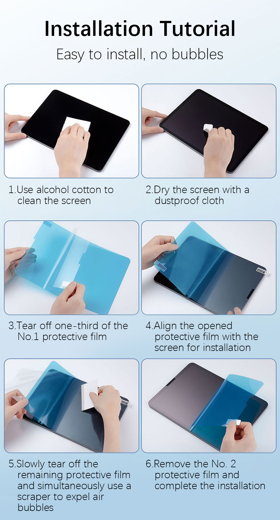Paper Like Matte Screen Protector for iPad mini 3 4 5 6 7 iPad Pro 11 ...