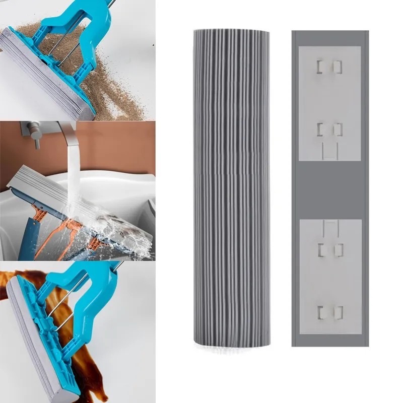 2in1 Sponge Mop Self-Wringing Mop No Hand Squeeze! Extra Absorbent ...