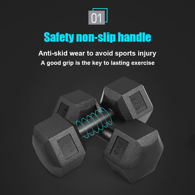 (Pair) Hex Dumbell 5KG/7.5KG/10KG PVC Dumbells For Home Men's Exercise Gym Fitness | Shopee ...