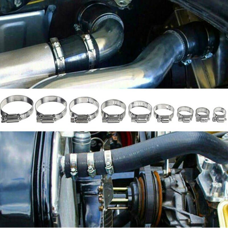 60PCS Boxed 304 Stainless Steel Hose Clamp Set High-Temperature ...
