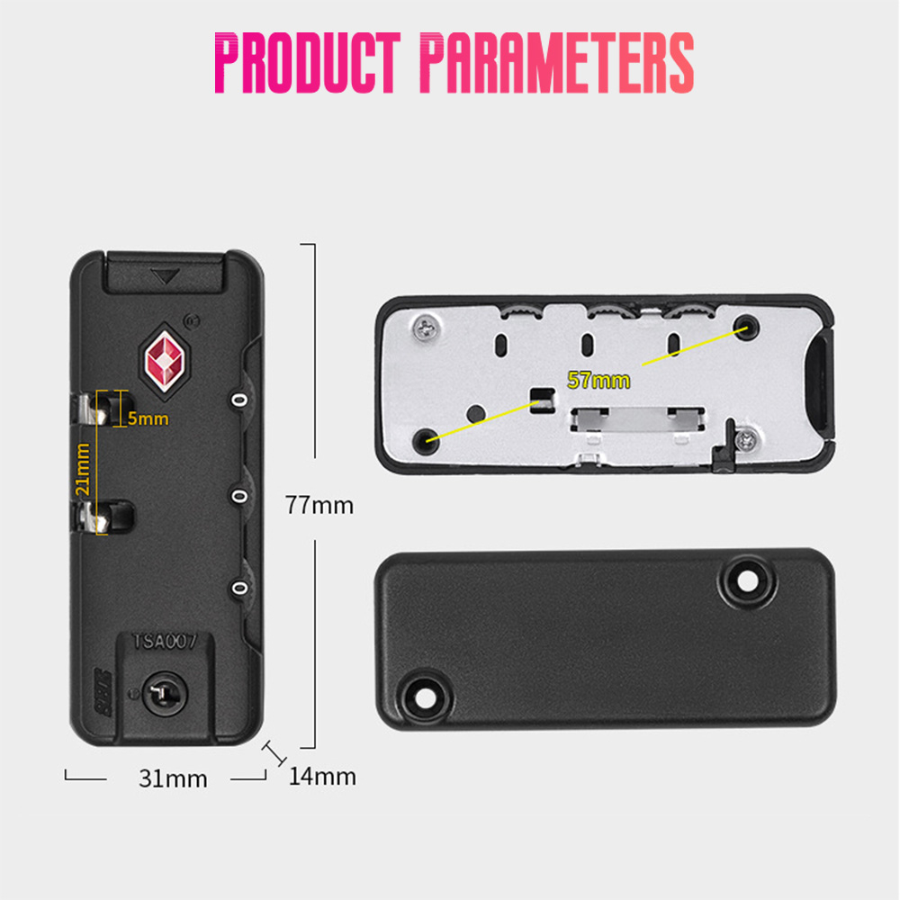 TSA Luggage Lock Replacement 3 Digits Combination Code Lock TSA007 ...