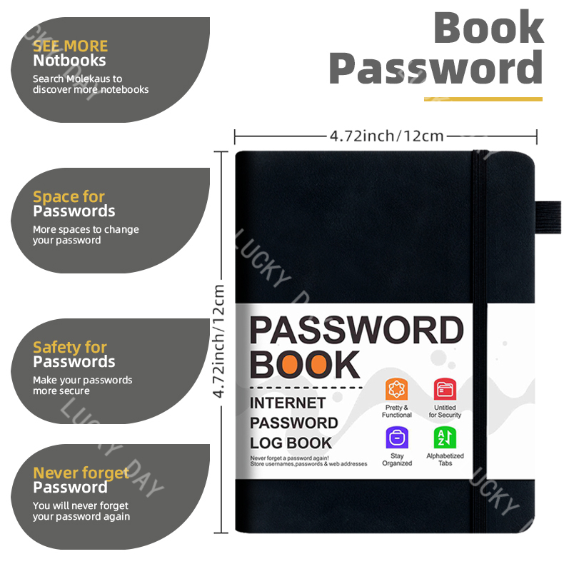 Password Book With Letter Labels Password Manager Notebook Memo Notepad ...
