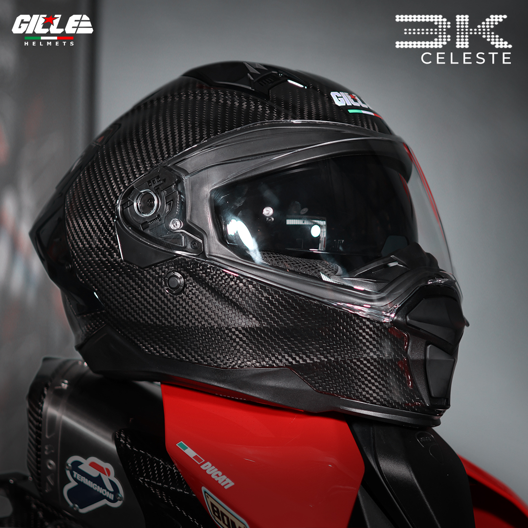 GILLE CELESTE Carbon Helmet For Motorcycle Snake Forged 3K Full Face ...