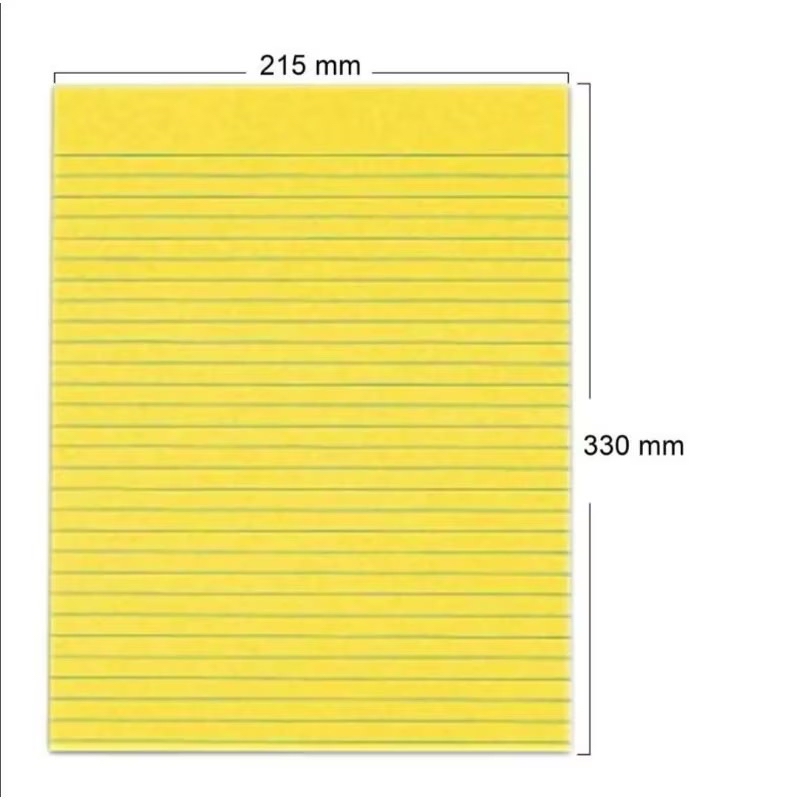 Yellow Pad Paper Whole Pad 80 leave Stationary School Supplies | Shopee ...