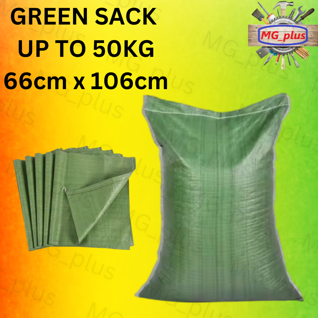 (10 PCS) WHOLESALE Brand New Empty Sack Green Sack SAKO For 50Kg For ...