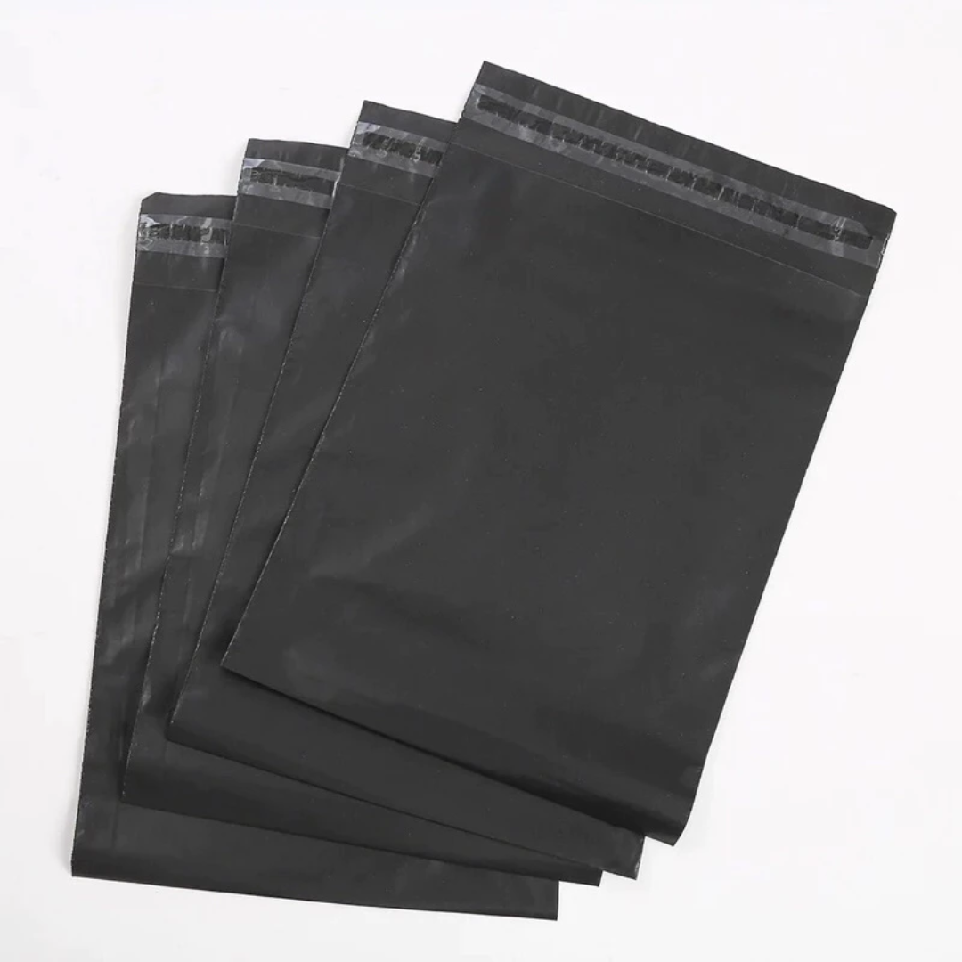 PRINCESS LIFE 100PCS Black Courier Plain Pouch Express Pouch Parcel ...
