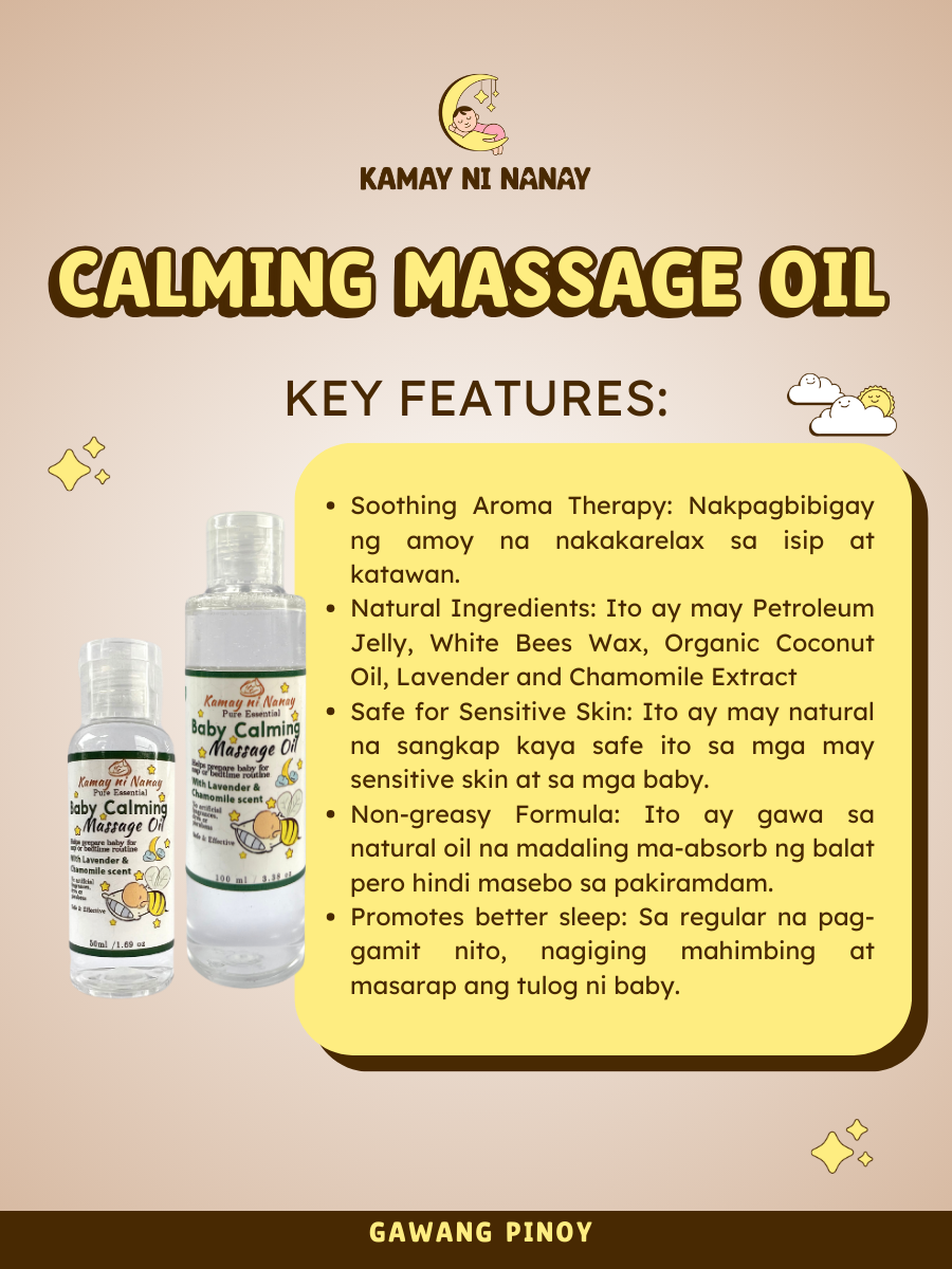 Kamay ni Nanay Vapor Rub Baby Rub or Calming, Oil Baby Balm G6PD Safe ...