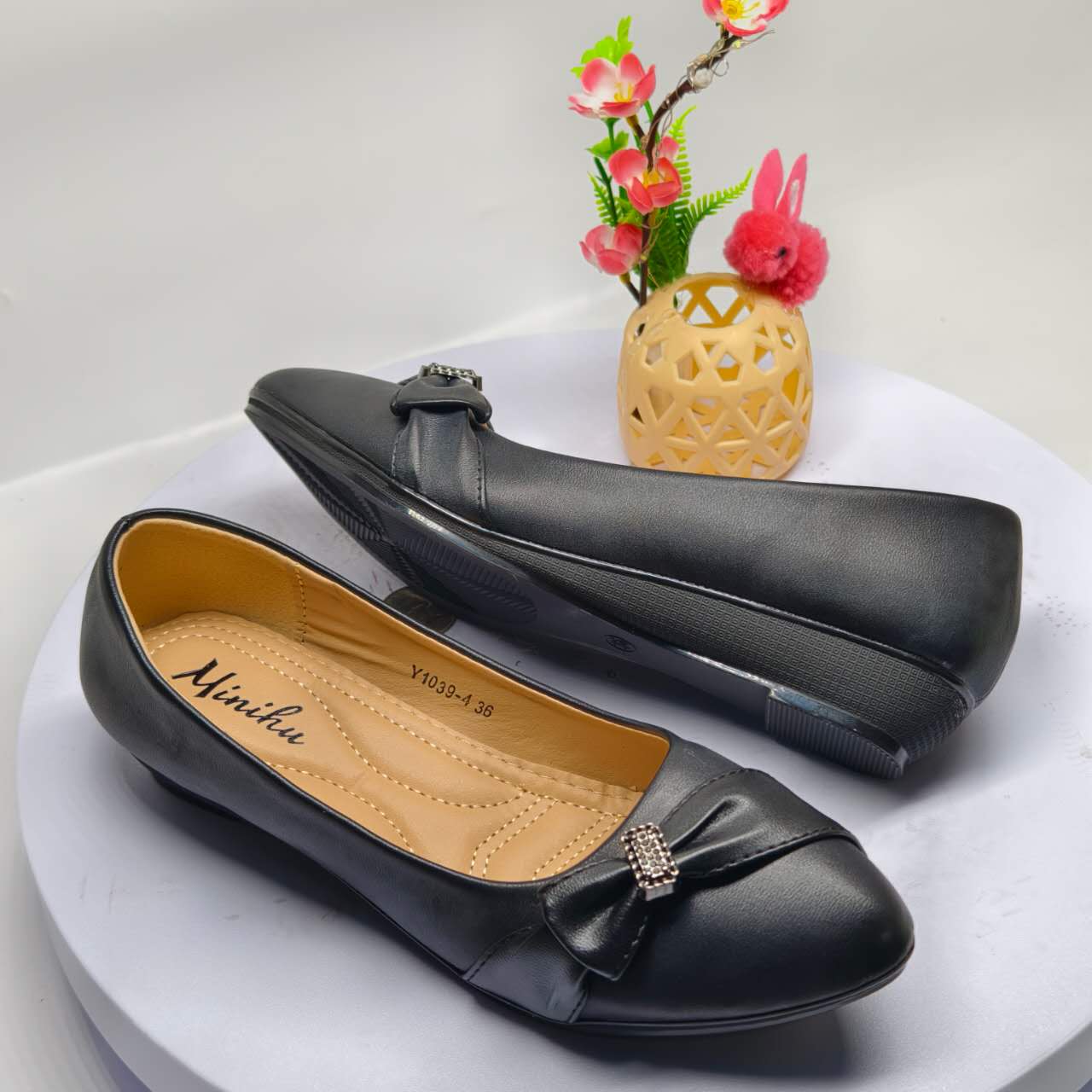 **Professional Black Flats for Women – Comfortable Work & Student Shoes ...